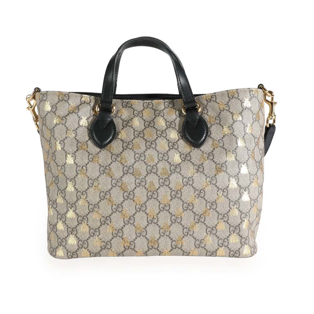 Gucci Gg Supreme Monogram Bees Small Soft Tote - Gem